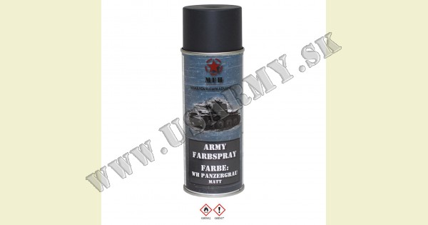 ARMY SPRAY FARBA RÝCHLO SCHNÚCA 400 ML WH PANZER MATT SIVÁ ...